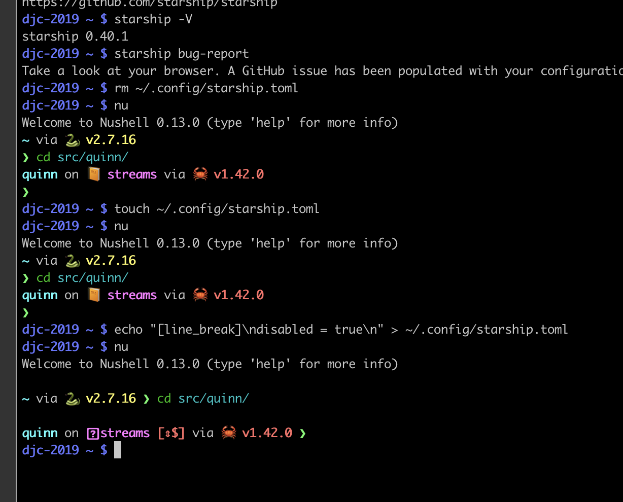 Starship emoji fail if I configure some starship modules only · Issue ...
