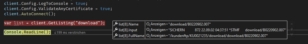 GetListing returns wrong name · Issue #946 · robinrodricks/FluentFTP · GitHub