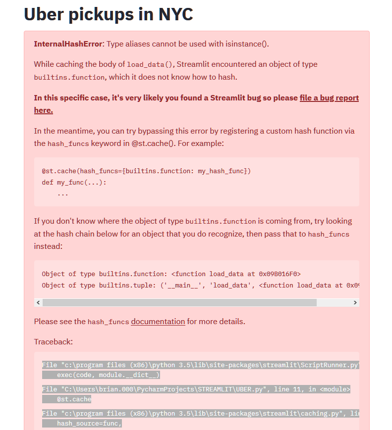 Uber Demo Internalhasherror Type Aliases Cannot Be Used With Isinstance · Issue 1318
