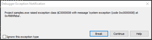 Error "system exception (code 0x0000008)" · Issue #3 · HashLoad/horse-octet-stream · GitHub