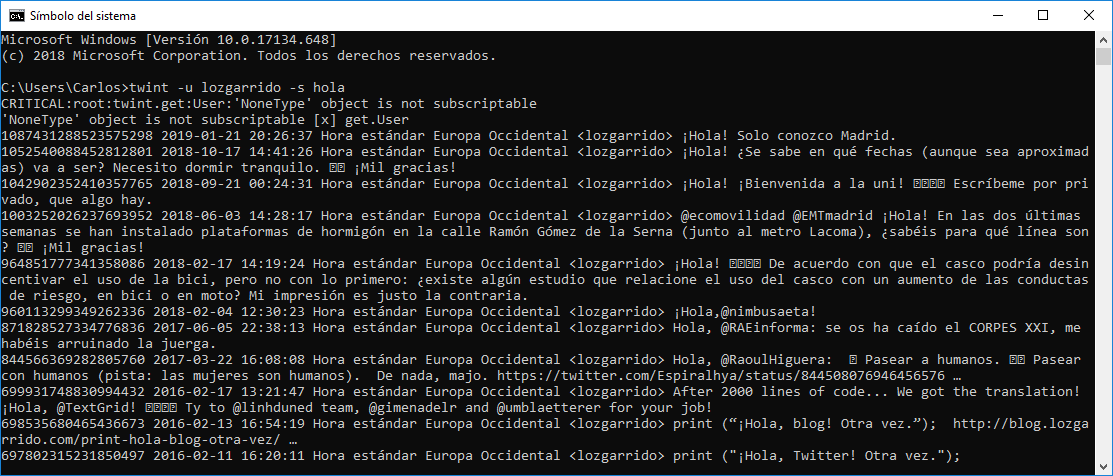 Criticalroottwintgetusernonetype Object Is Not Subscriptable Unicode Issues · Issue
