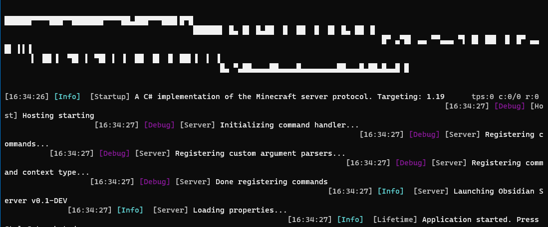 Windows terminal weird console output · Issue #296 · ObsidianMC/Obsidian · GitHub