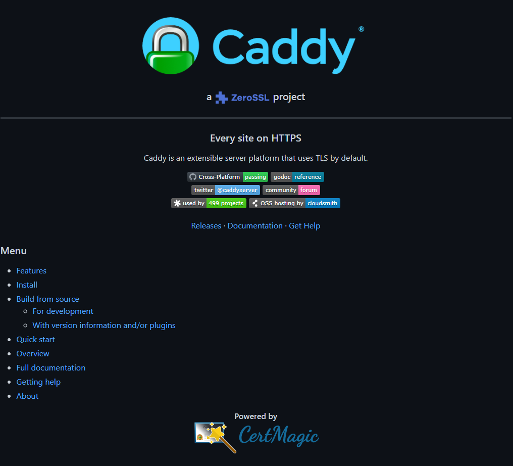 [README] Tweak font colors for Github's dark theme · Issue #4040 · caddyserver/caddy · GitHub