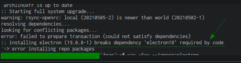On Arch, can't update Electron due requirements from Code · Issue ...