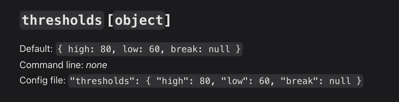 Pass thresholds via command line · Issue #3756 · stryker-mutator/stryker-js · GitHub
