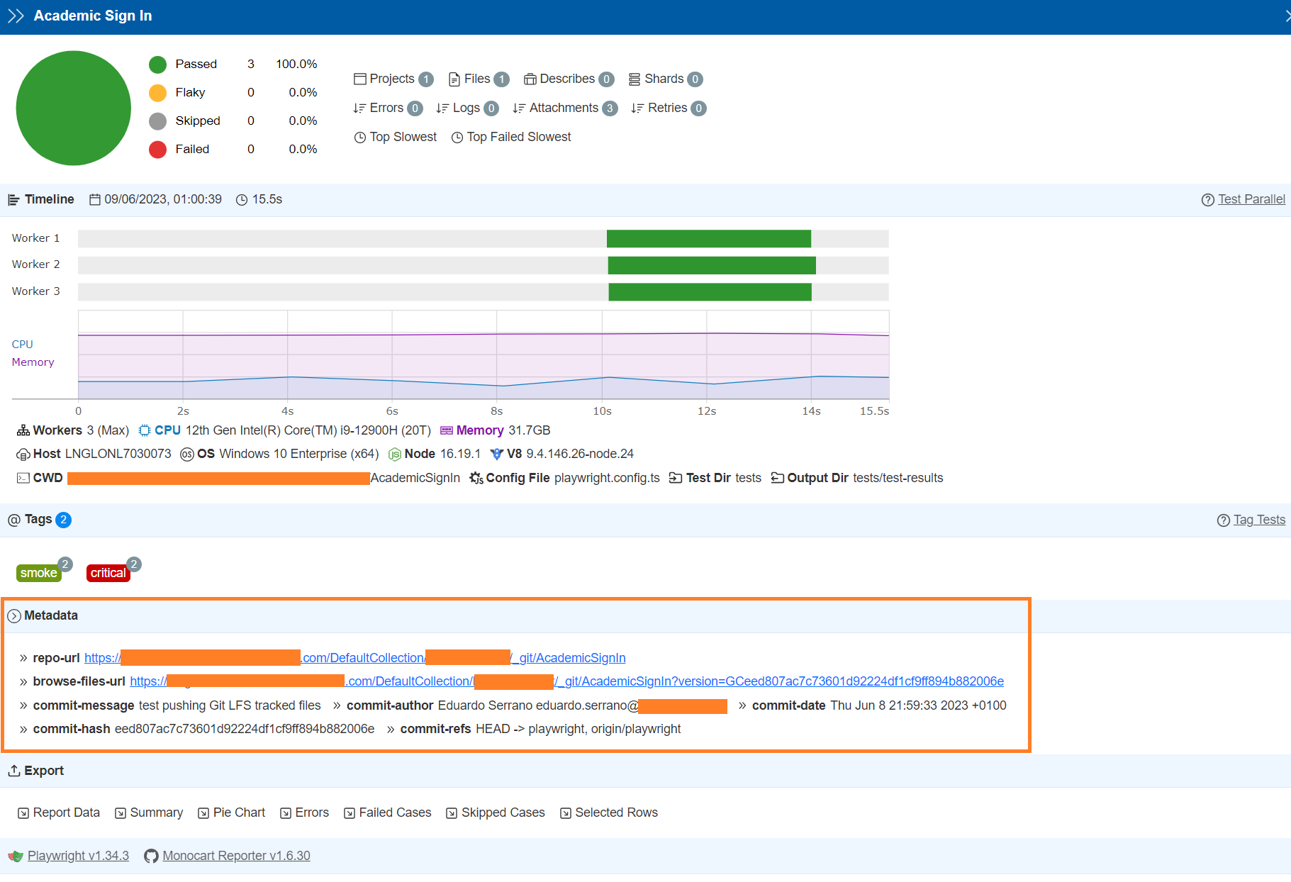 [Improve] Make metadata url clickable link · Issue #31 · cenfun/monocart-reporter · GitHub