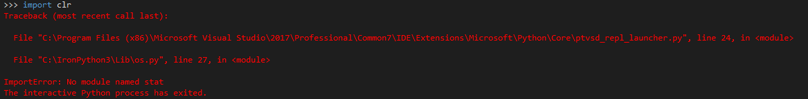 No module named stat · Issue #346 · IronLanguages/ironpython3 · GitHub
