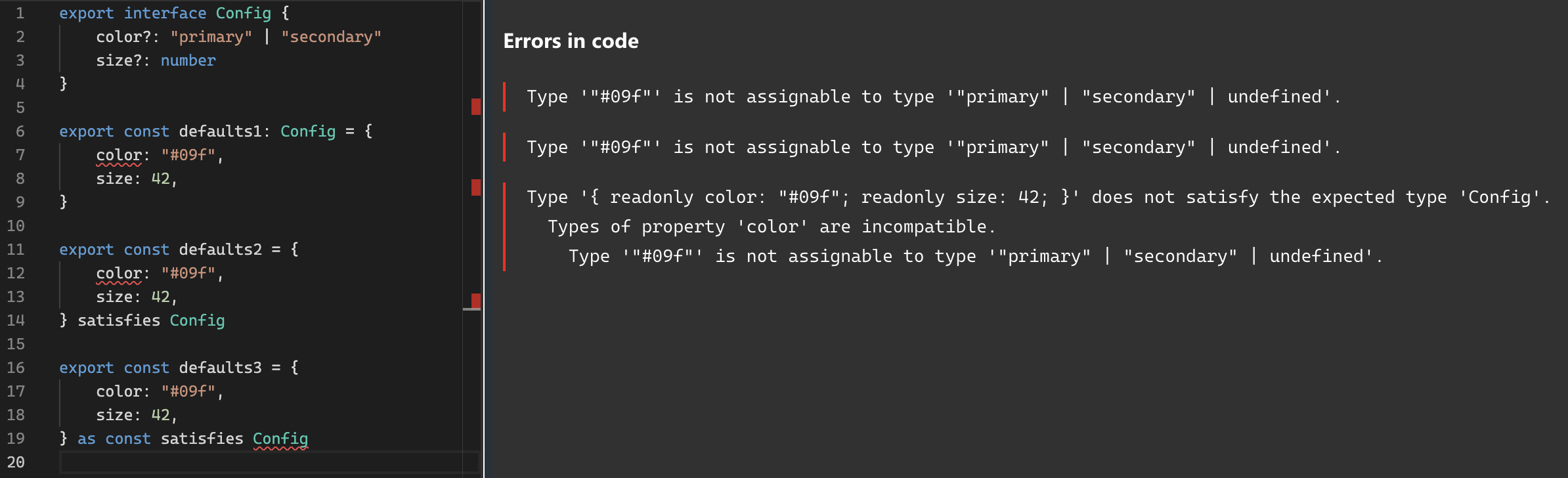 Inconsistent literal type widening with `satisfies` operator · Issue #51516 · microsoft ...