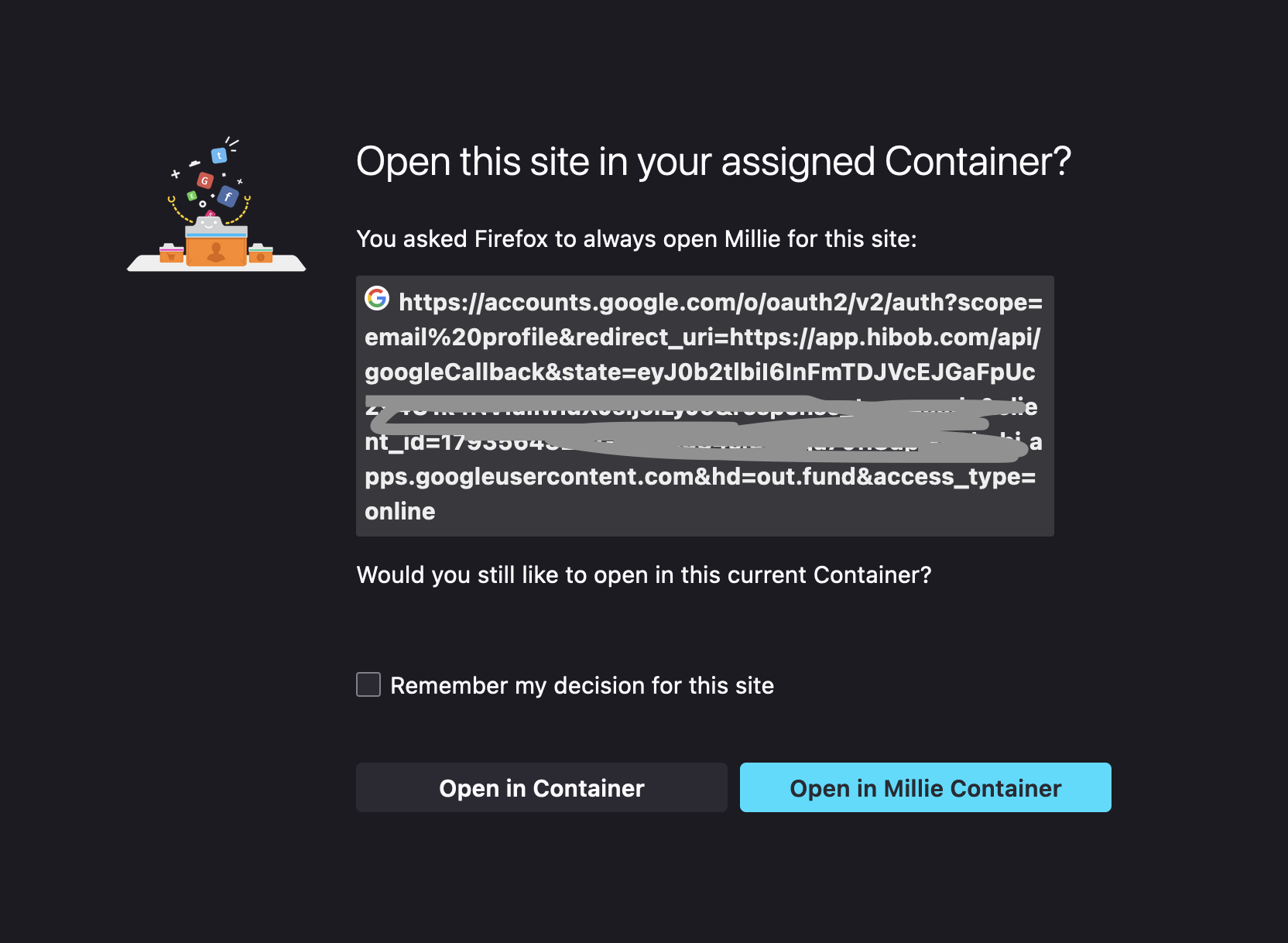 Can't undo "always open this site in..." (i.e. can't revert to opening a url in default ...