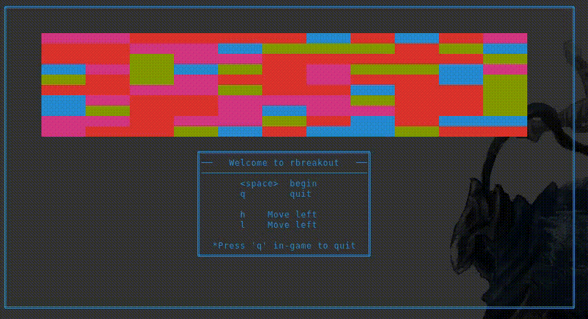 Github Antonhakanssonrbreakout A Terminal Breakout Clone Written In Rust