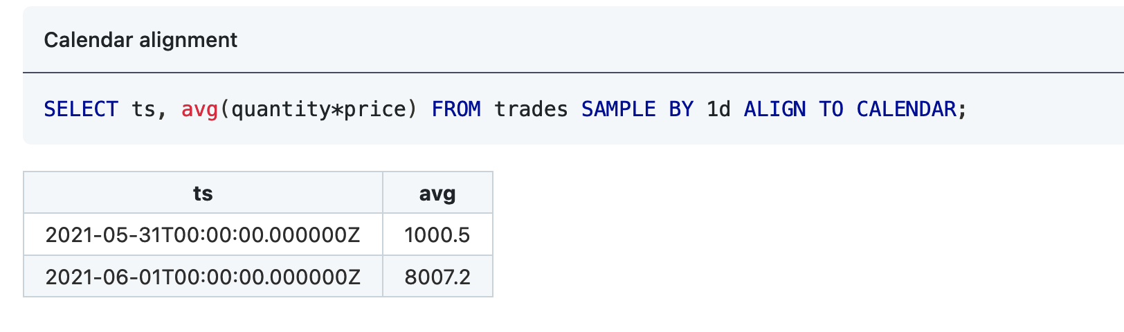 ALIGN TO CALENDAR feels buggy · Issue #2390 · questdb/questdb · GitHub