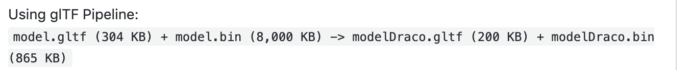 how to compress bin file to draco format bin · Issue #531 · CesiumGS/gltf-pipeline · GitHub