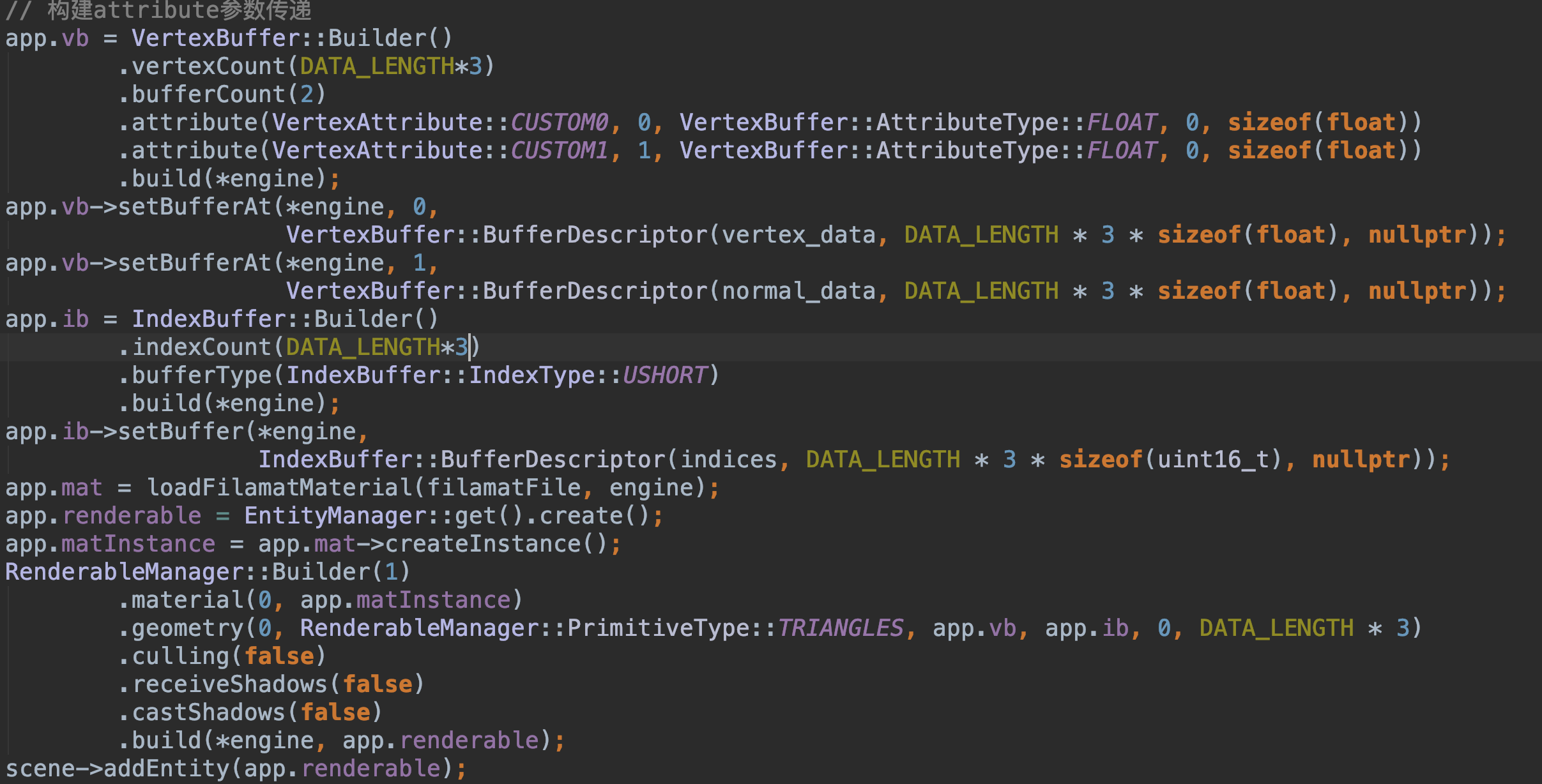 how to pass attribute parameters to shader？ · Issue #2355 · google/filament · GitHub