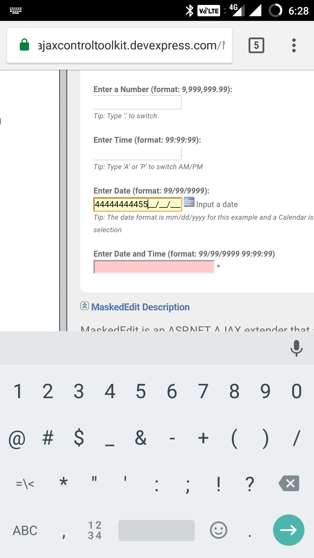 AJAX Masked editor not working in chrome android · Issue #356 · DevExpress/AjaxControlToolkit ...
