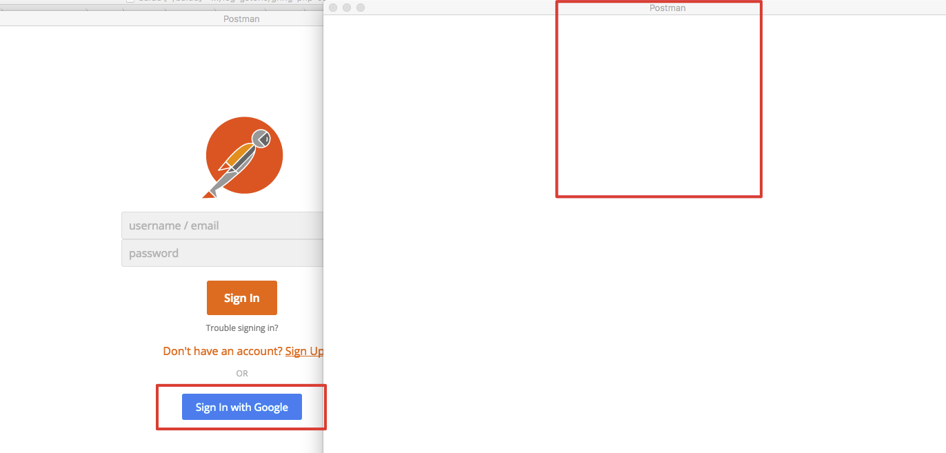 postman app not work when sign in with google account · Issue #4432 ...