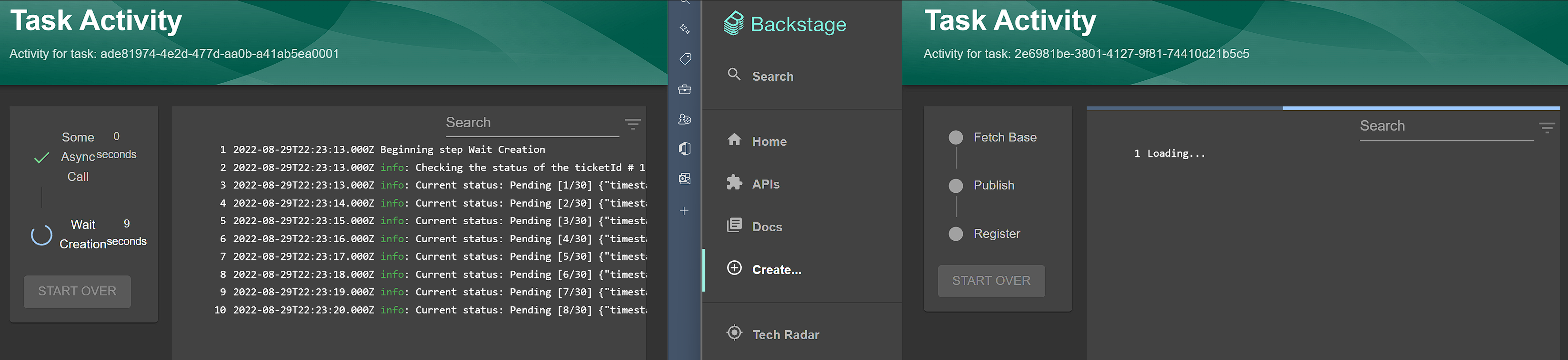 Do not block template creation, when a task is still being executed (blocking parallel execution ...