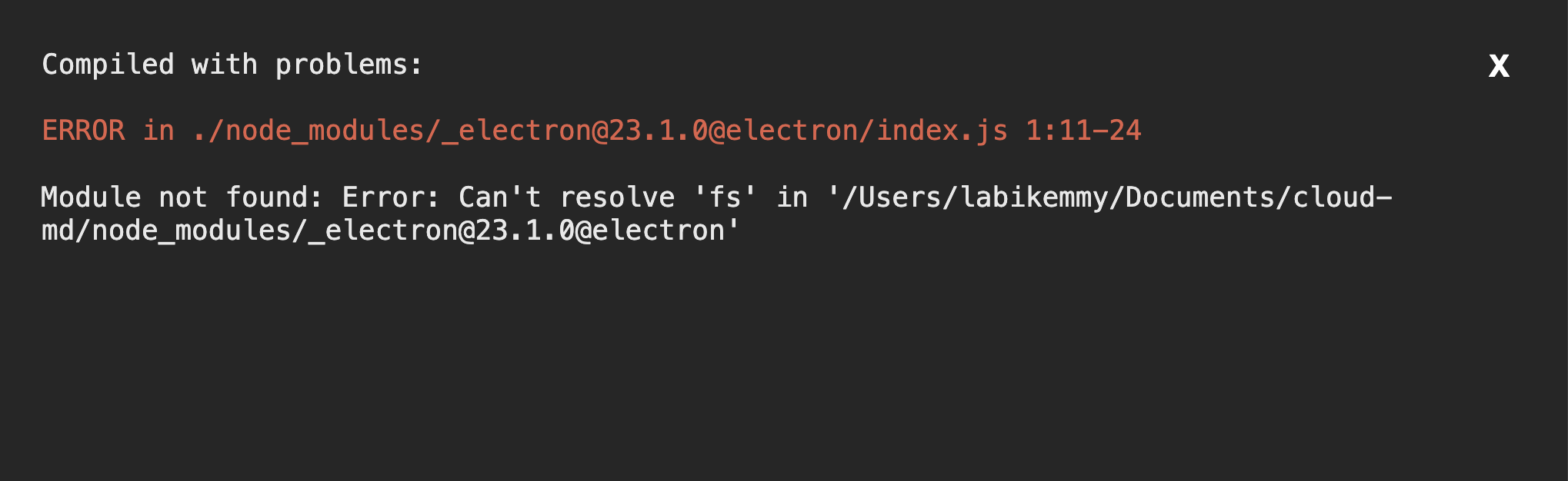 [Bug]: electron23 not resolve 'fs' · Issue #37343 · electron/electron · GitHub