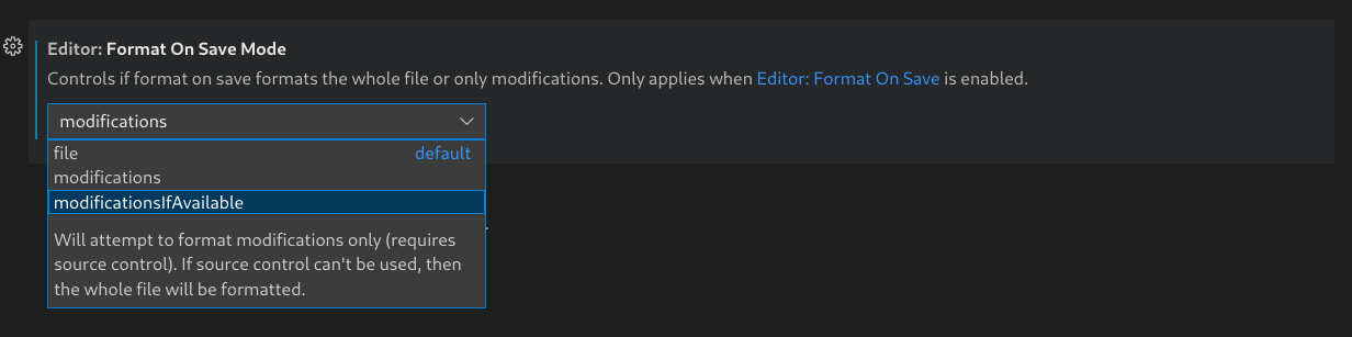 Cannot use "Format Modified Lines" command or modifications formatOnSaveMode · Issue #1501 ...