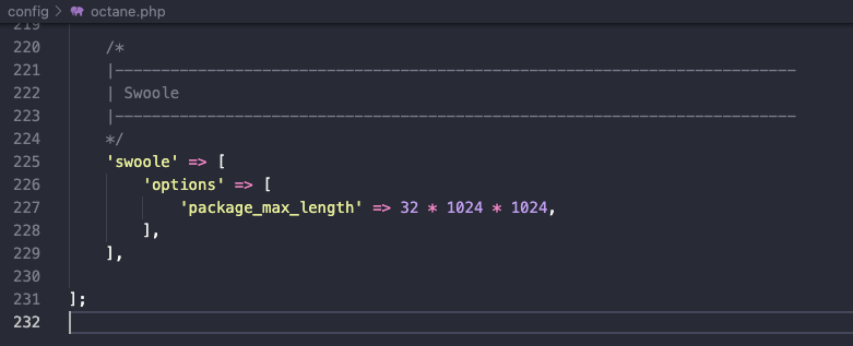 Request Entity Too Large - client_max_body_size not effect · Issue #390 · laravel/octane · GitHub