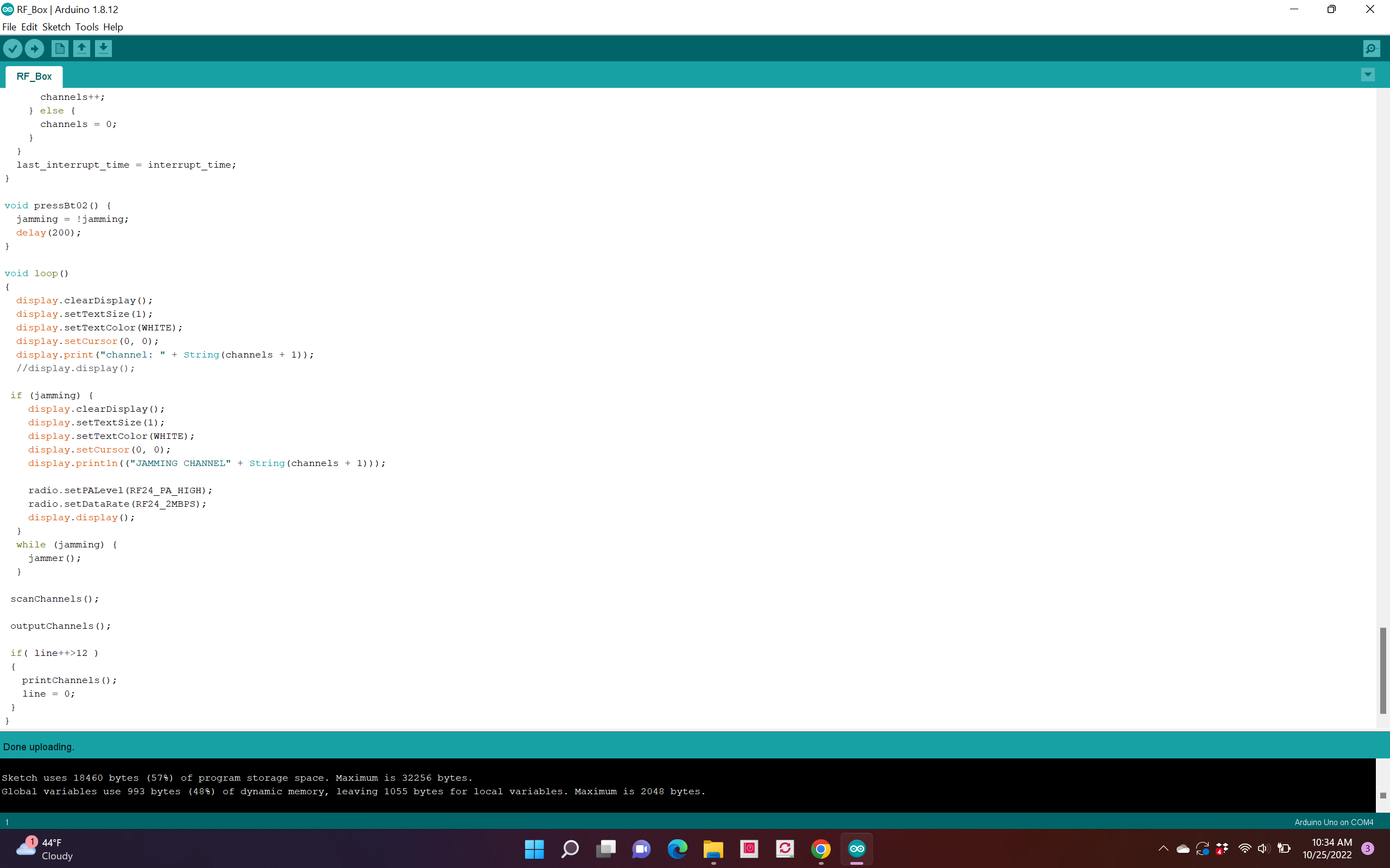 Getting errors when trying to load code to Nano chip · Issue #2 · cifertech/2.4-GHz-band-Scanner ...
