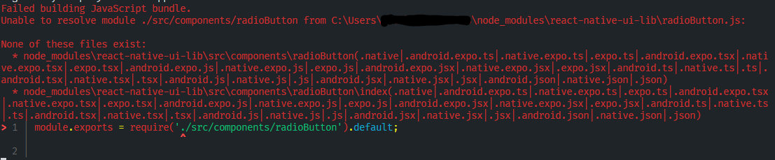 Error When Import Radiobutton Through Individual Packages · Issue 1247 · Wixreact Native Ui 