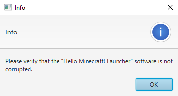 Please verify that the "Hello Minecraft! Launcher" software is not corrupted. · Issue #627 ...