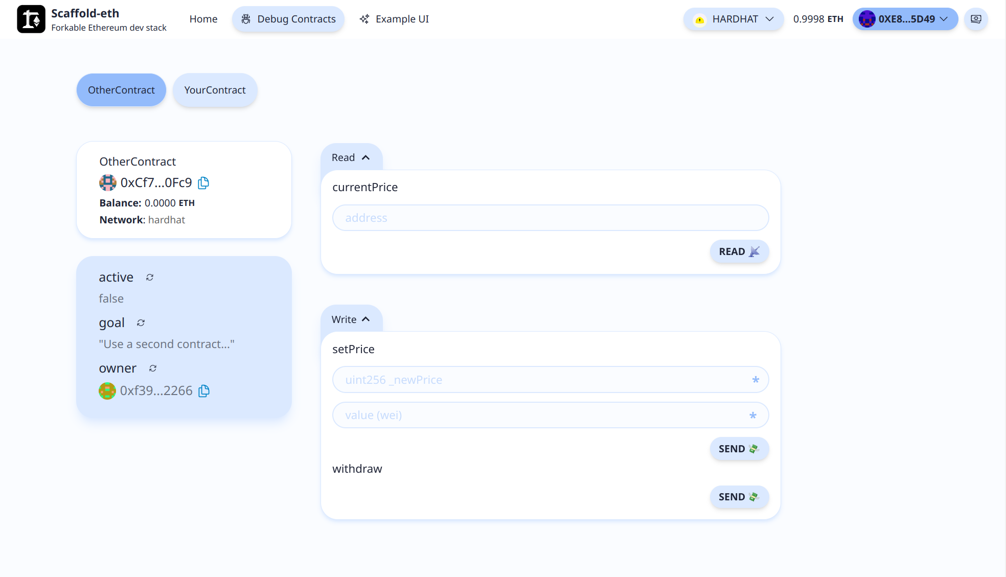 Multiple deployed contracts UI · Issue #186 · scaffold-eth/scaffold-eth-2 · GitHub
