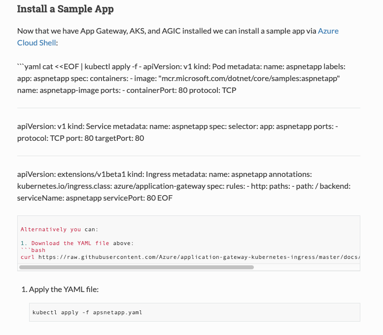 Docs Rendering Is Wonky · Issue 594 · Azureapplication Gateway Kubernetes Ingress · Github