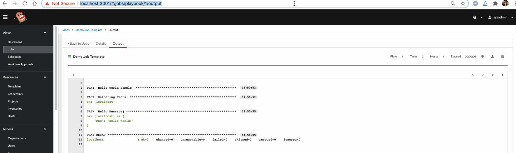 Job output page broken when navigating directly by URL · Issue #8962 · ansible/awx · GitHub