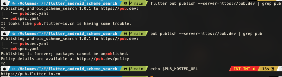[Pub] `flutter pub publish` does not take the `--server` argument · Issue #89016 · flutter ...