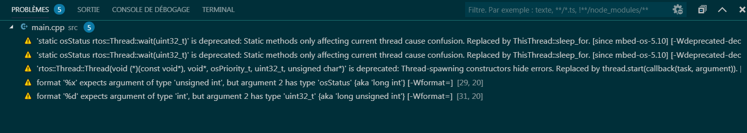 mbed-rtos example gives warnings · Issue #148 · platformio/platform-ststm32 · GitHub
