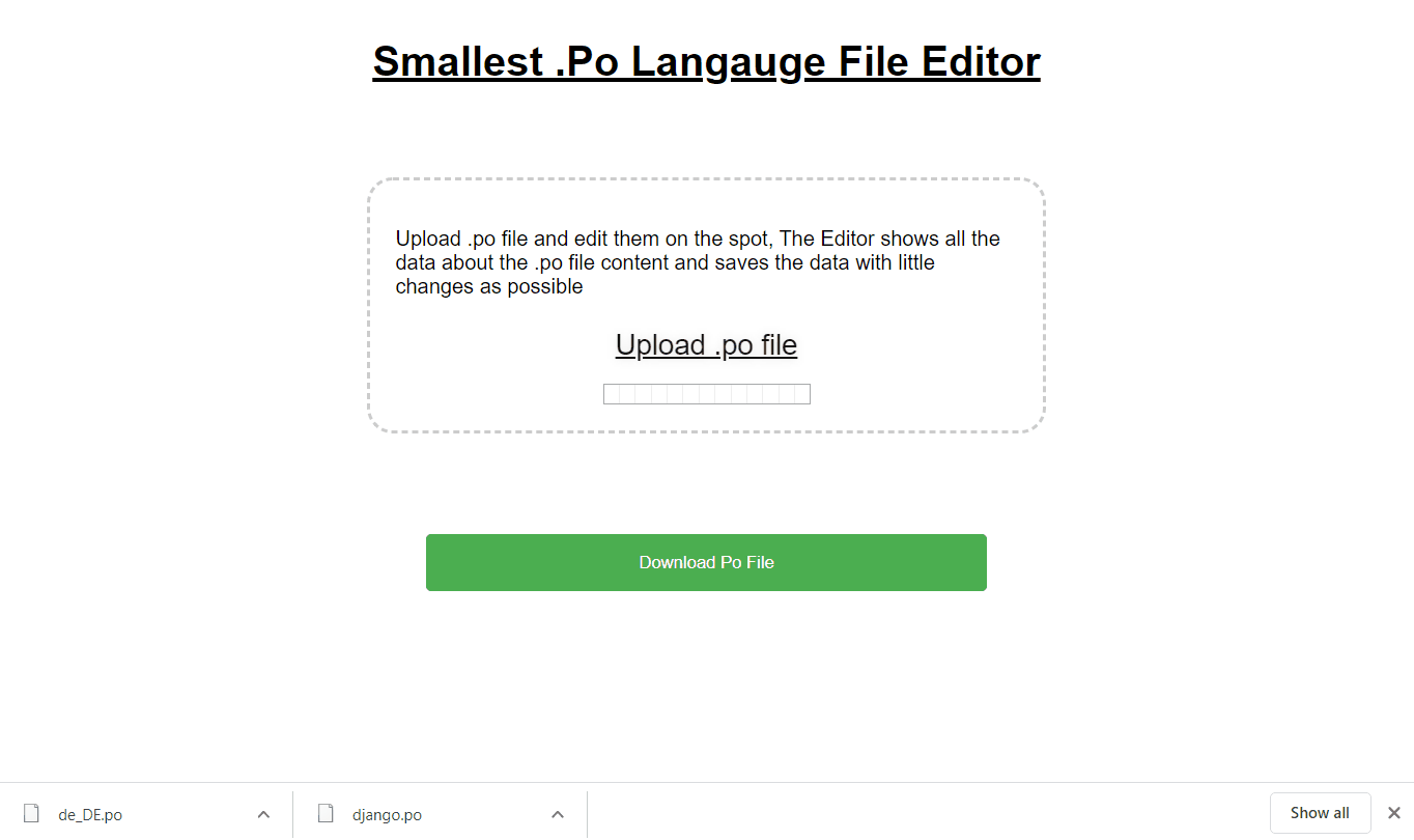 GitHub - Yonimdo/po-editor: Smallest .Po Langauge File Editor