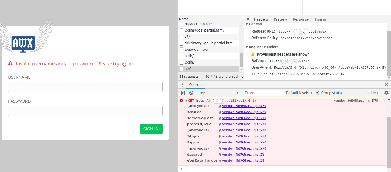 Cannot login in web UI · Issue #2178 · ansible/awx · GitHub