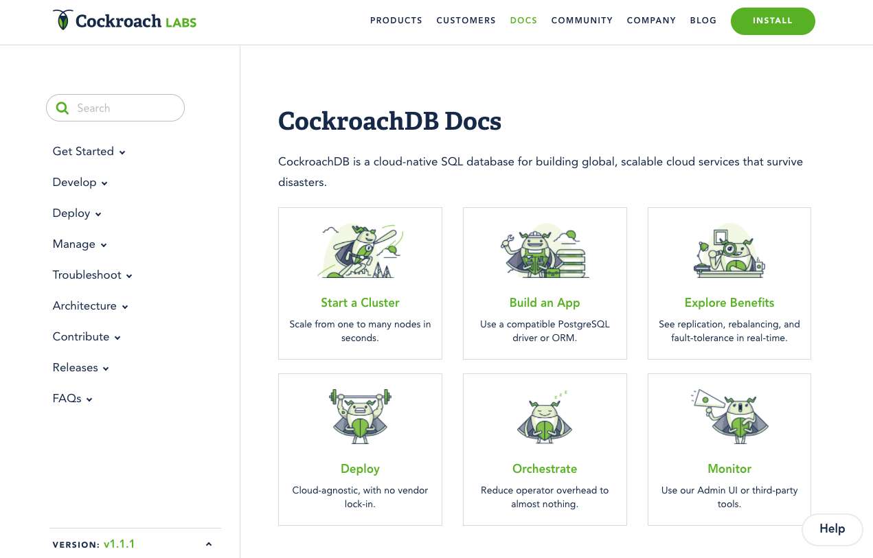 Re-envision the docs site architecture · Issue #1919 · cockroachdb/docs · GitHub