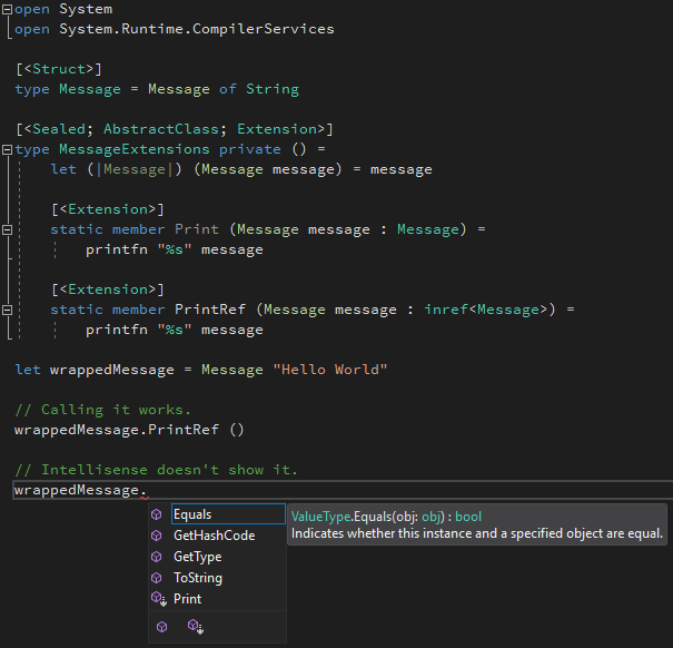 Intellisense Does Not Show Inref Extension Methods · Issue 5515 · Dotnetfsharp · Github