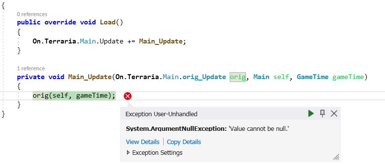 MonoMod issue with detouring Main.Update · Issue #3015 · tModLoader ...
