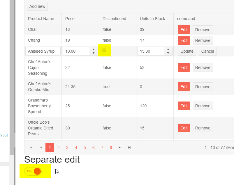 Grid: 2 edit components for field - values (UI) not updated · Issue ...