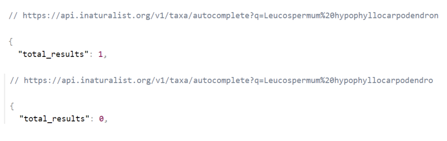 Taxon Search Not Working For One Specific Partial Name · Issue 3434 · Inaturalistinaturalist