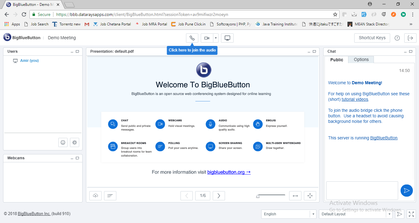 GitHub - AmirMustafa/BigBlueButton: Linux - Video Conferencing system, includes presentation