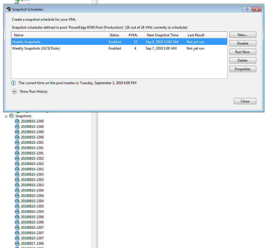 Snapshot Schedules not showing 'Last Run' date · Issue #173 · xcp-ng/xenadmin · GitHub