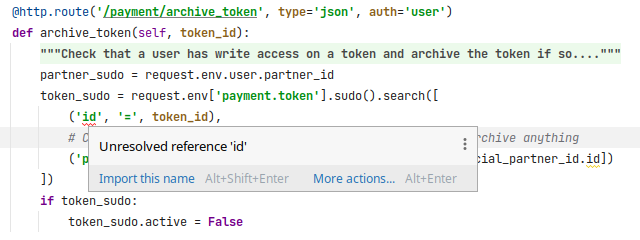 Unresolved reference 'id' · Issue #94 · odoo-ide/pycharm-odoo · GitHub