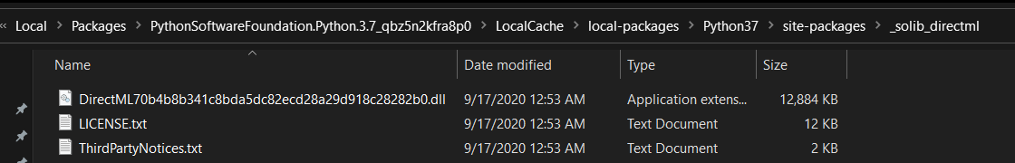 Windows version could not load dynamic library 'DirectMLba106a7c621ea741d2159d8708ee581c11918380 ...