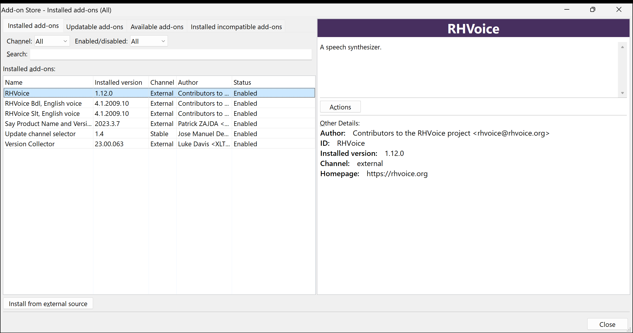 Make The Nvda Add Ons Manager Dialog Window Wider By Default So That The First Three Columns Can
