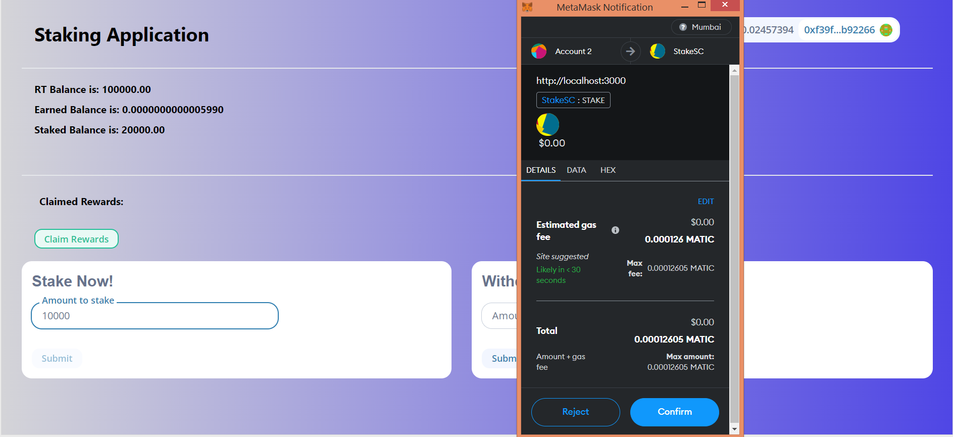 GitHub - josamuna/StakingDApp: Staking DeFi Demo Project