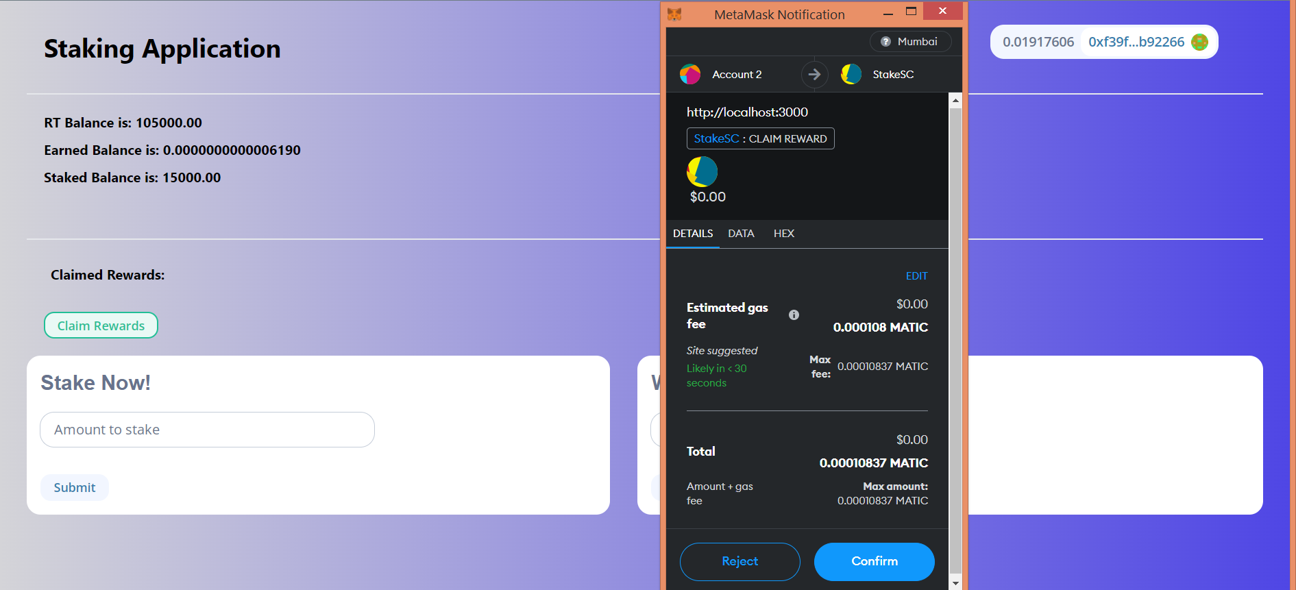 GitHub - josamuna/StakingDApp: Staking DeFi Demo Project