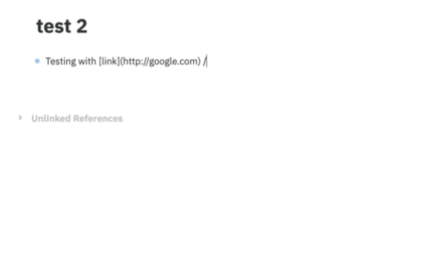 Slash-command pop up doesn't appear after a link · Issue #6394 · logseq/logseq · GitHub
