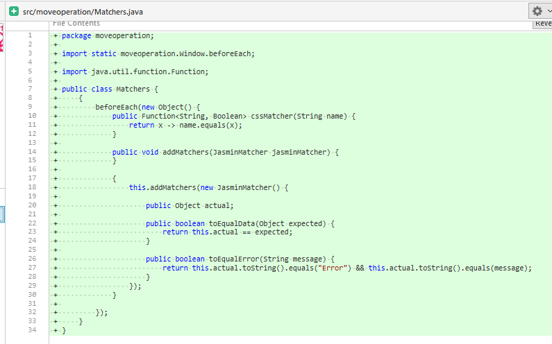 Mock Test Case Validation Of A Complex Move Operation Refactoring From Anonymous Class