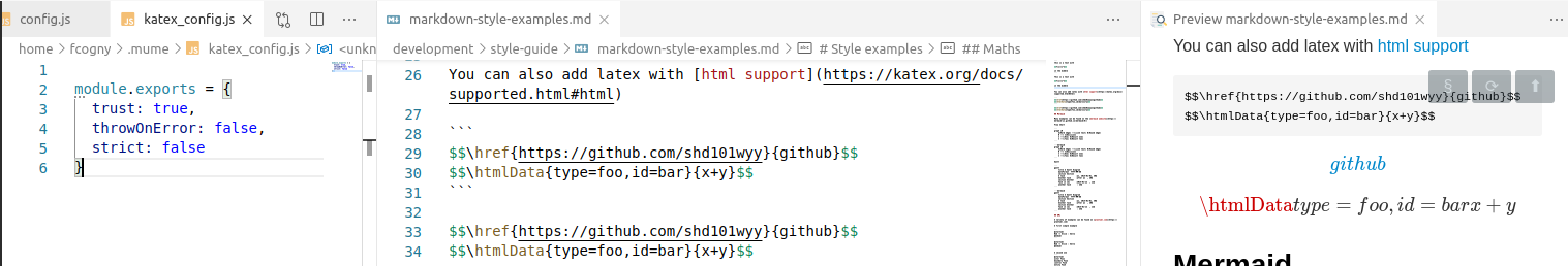 Katex: Can we make the trust options editable via config · Issue #1013 · shd101wyy/vscode ...