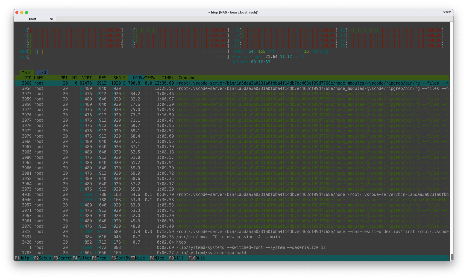 Ripgrep Process Causing Cpu Slow Downs If Host Cannot Access Files Crated By Dev Container 2698