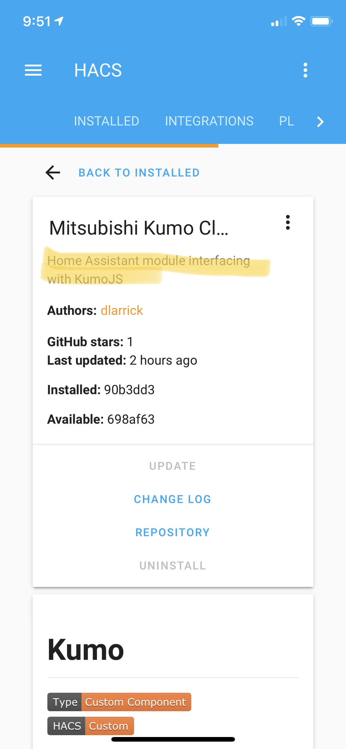 Adjust repository description · Issue #10 · dlarrick/hass-kumo · GitHub